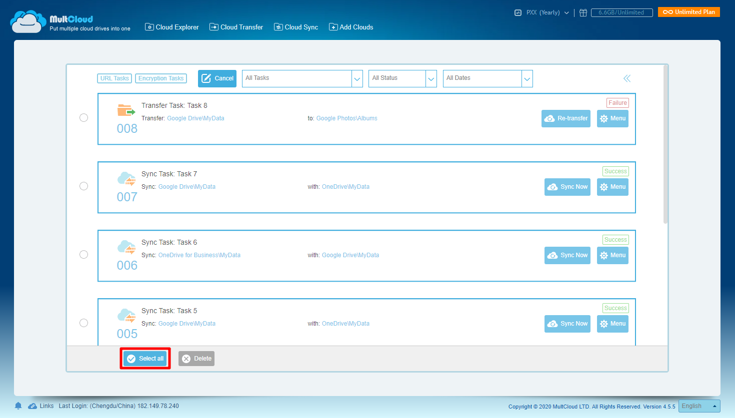 How To Manage Transfer And Sync Tasks
