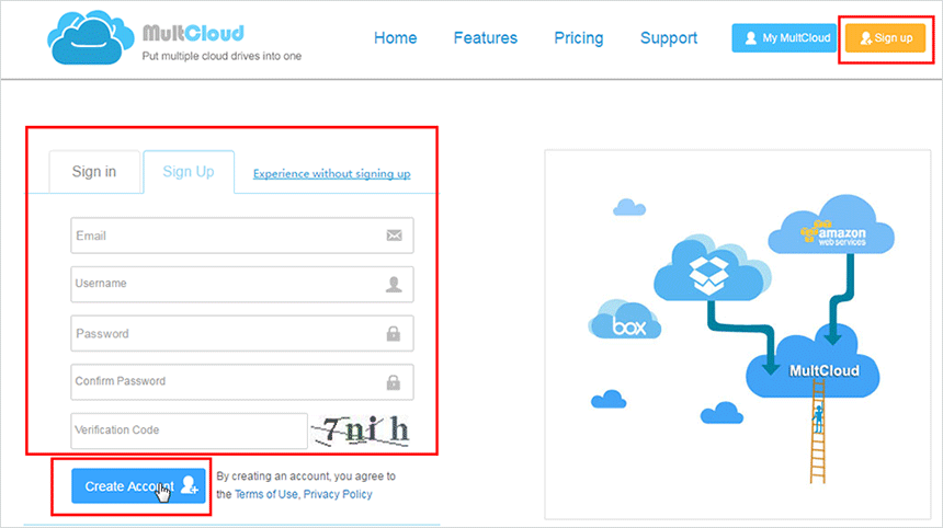 Transfer data across clouds