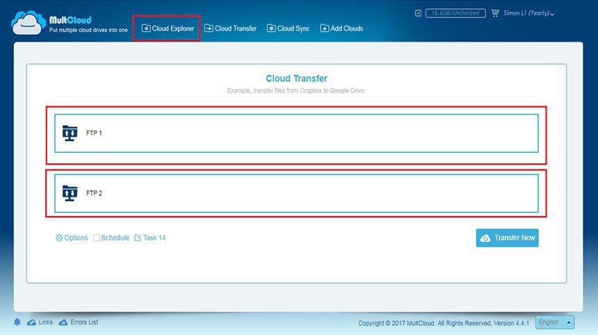Transfer Files from One FTP Server to Another