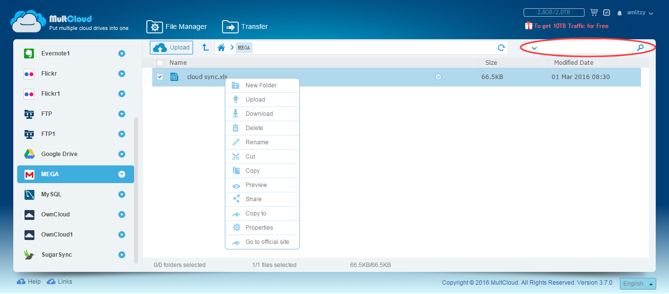 複数のMEGAアカウント、DropboxアカウントやGoogleドライブアカウントを管理する