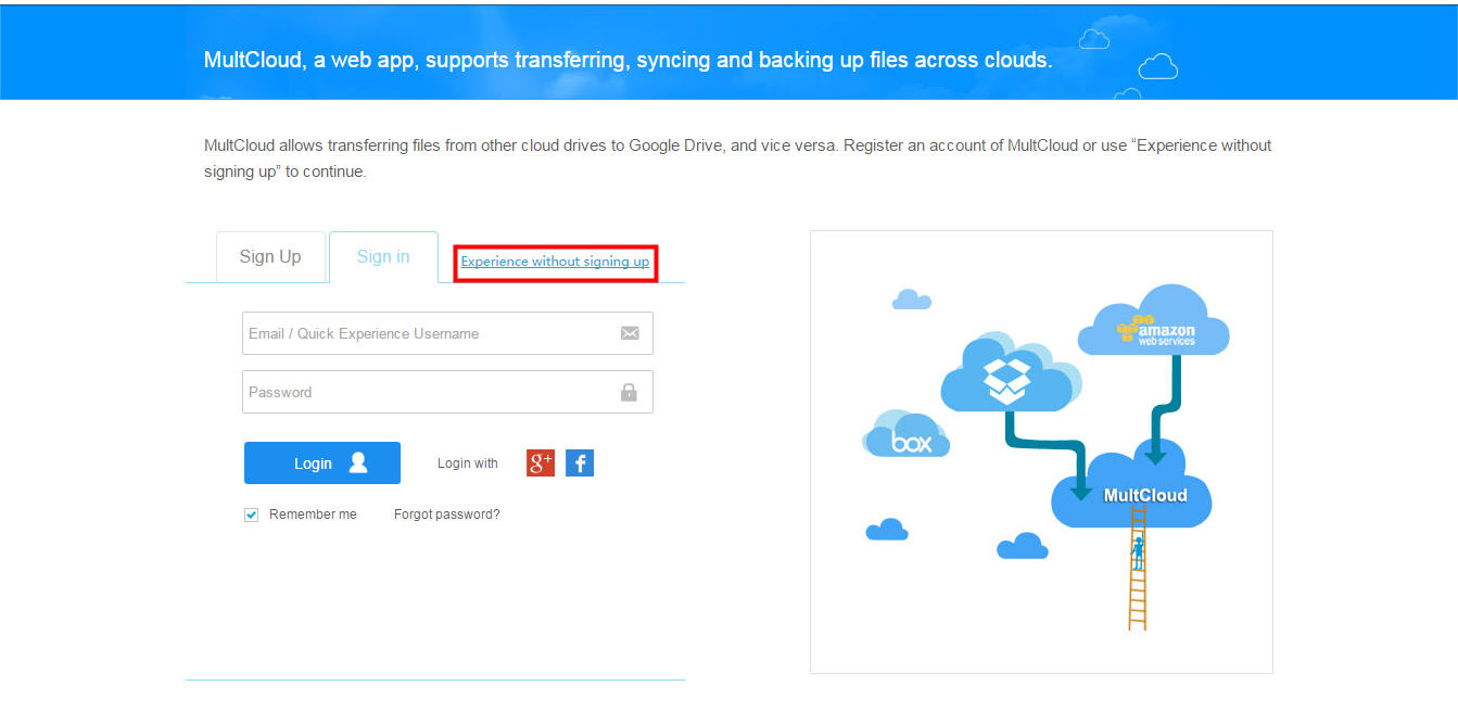 Transferir Google Fotos para Flickr, OneDrive, Dropbox, MEGA, Evernote, SugarSync | MultCloud