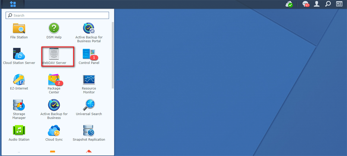 Wie kann ich den WebDav-Dienst auf Synology NAS aktivieren?