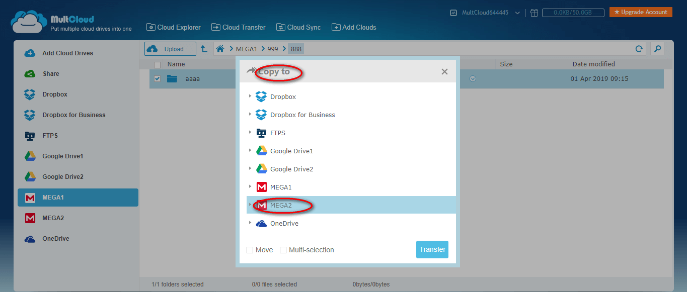 Best Way to Transfer Files from OneDrive to MEGA